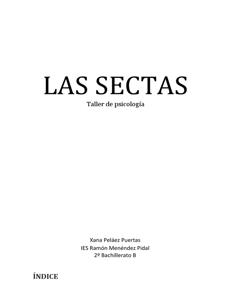 Tipos y métodos de las sectas satanicas | PDF | satanismo | Satán