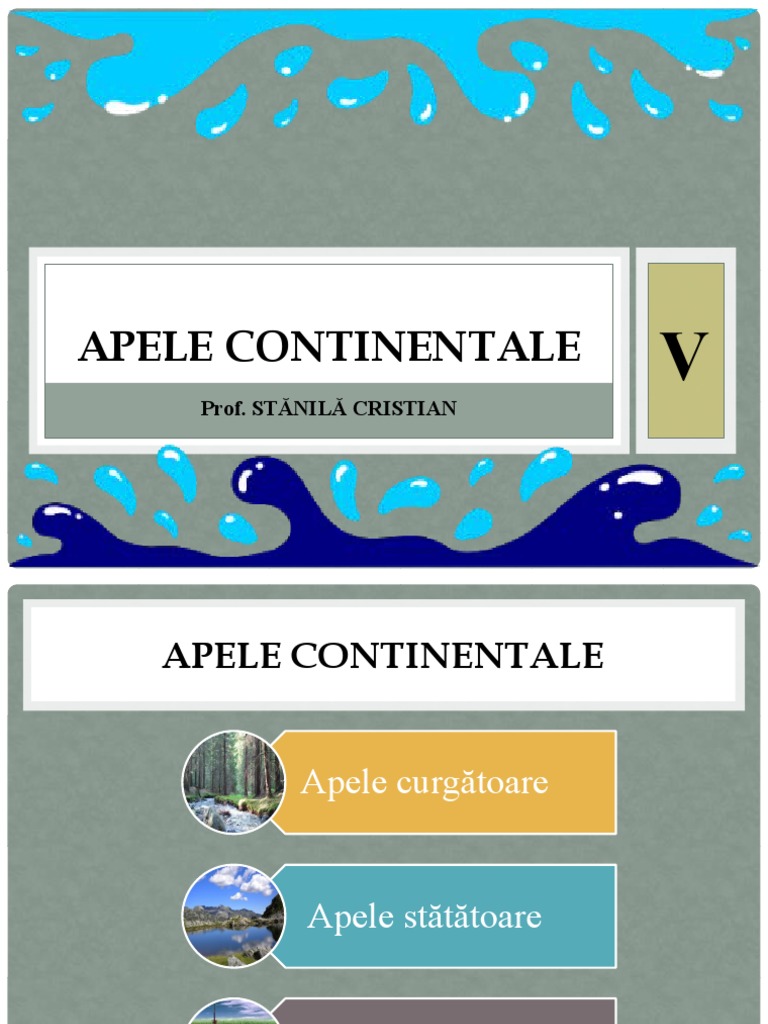Apele Continentale Didactic | PDF