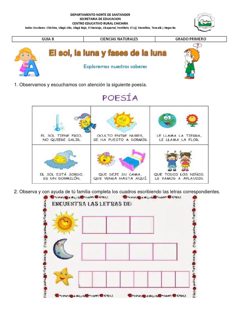 Guia 8 Ciencias Naturales Primer Grado | PDF