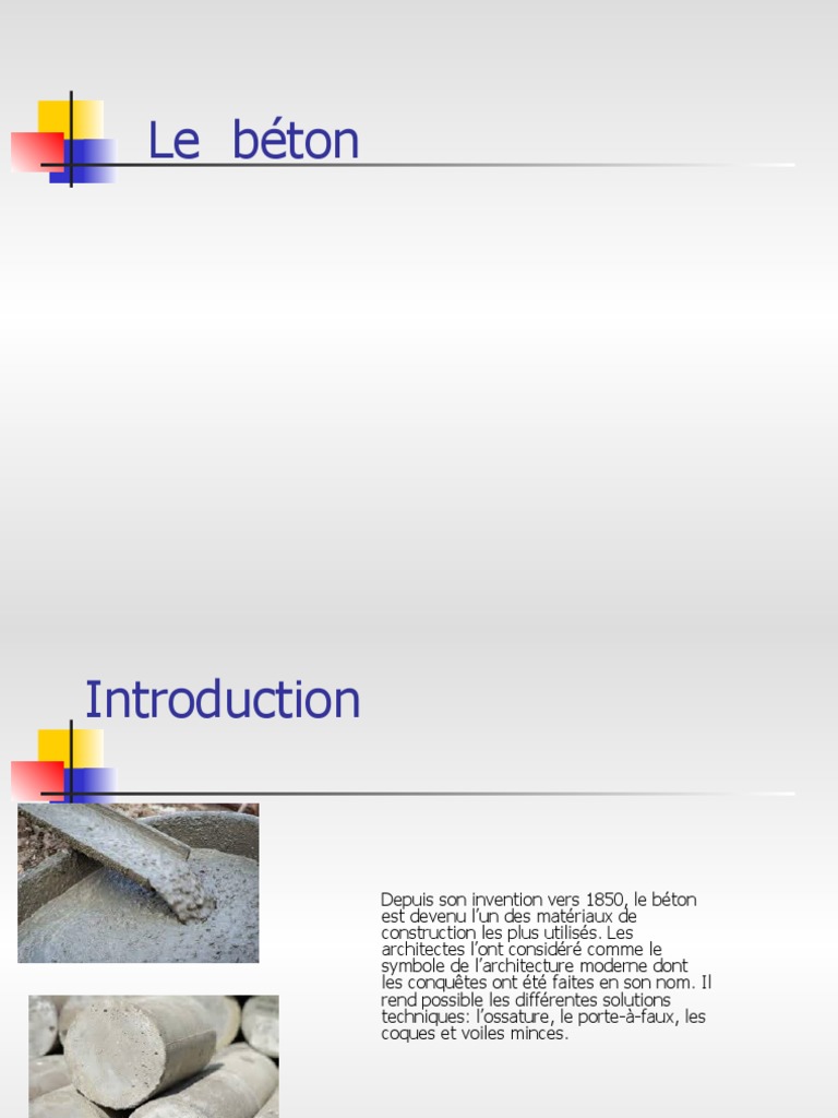 Exposé Béton | PDF | Béton | Ciment