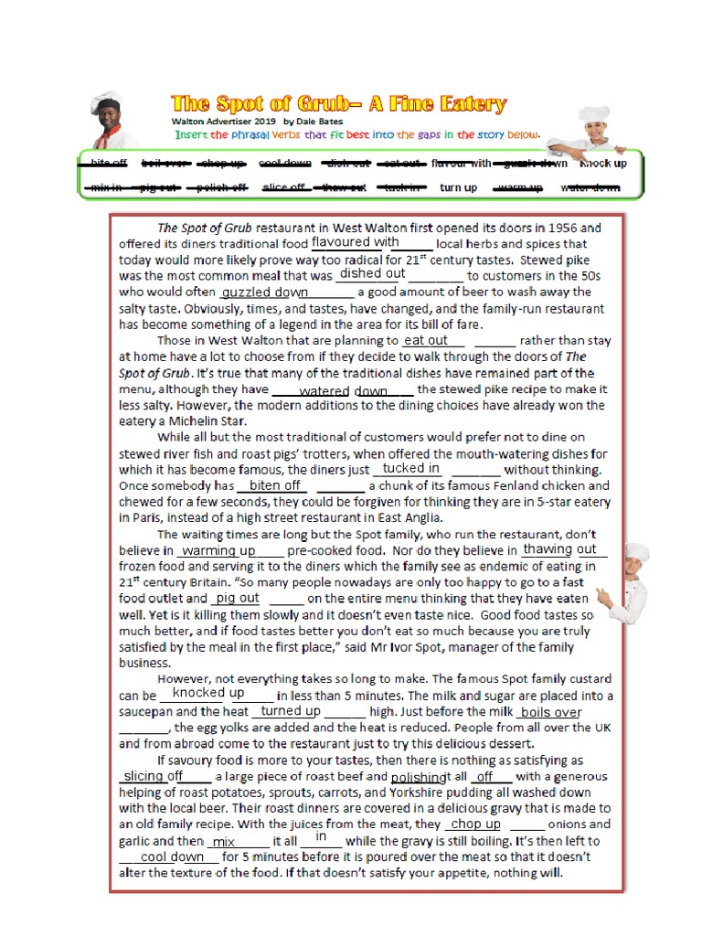 C1 Food and Cooking Phrasal Verbs | PDF