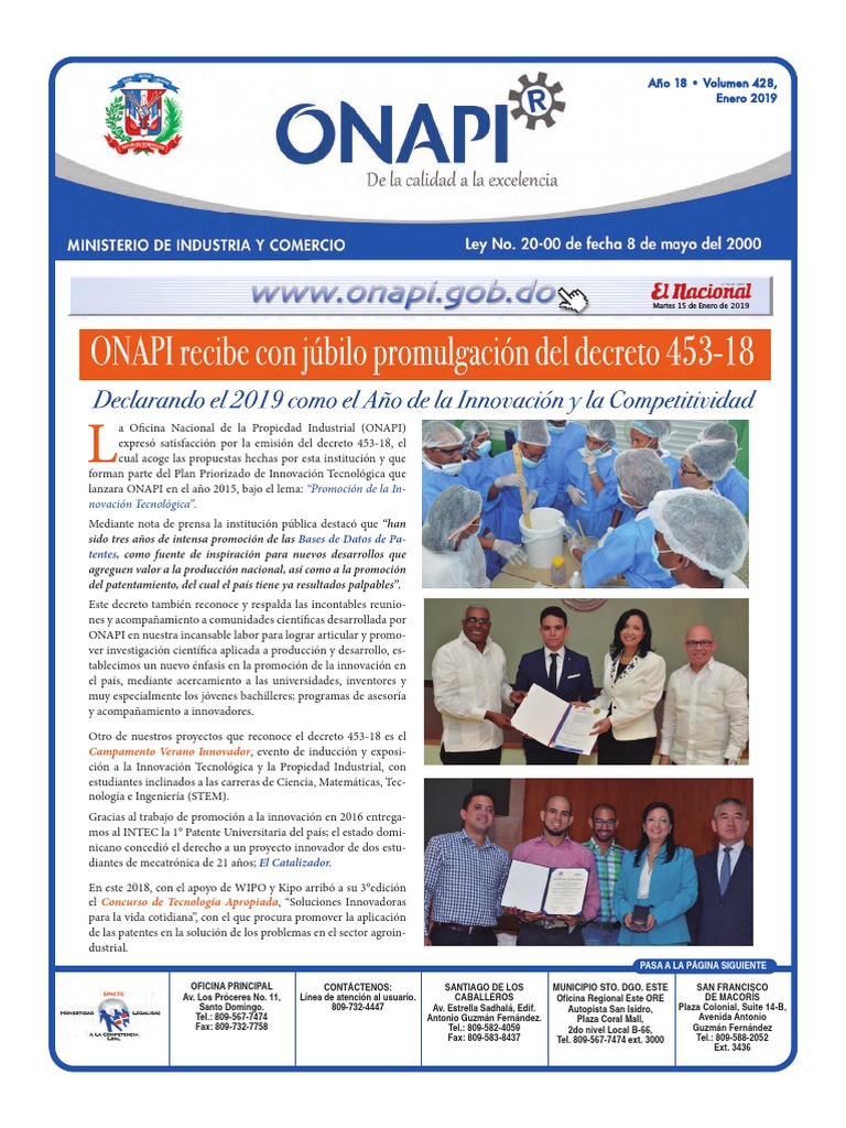 Boletin 15012019 | PDF | Patentar | Ciencia y Tecnología