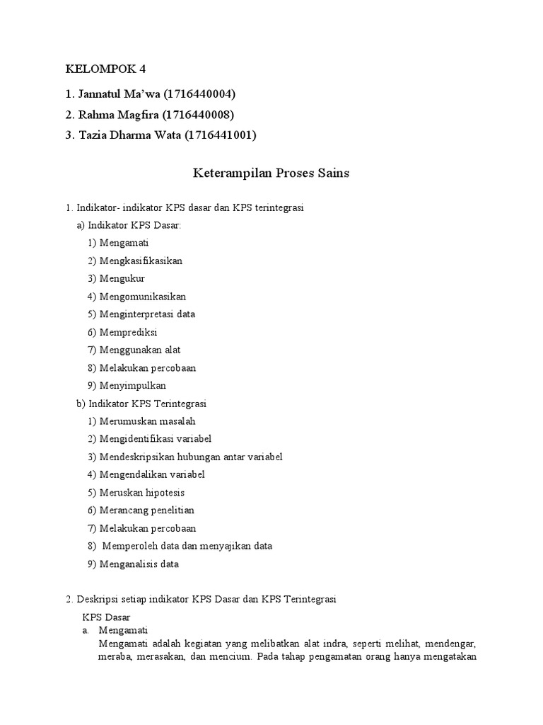 Kelompok 4 - KPS | PDF