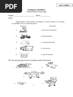 Sanhi at Bunga WORKSHEET | PDF