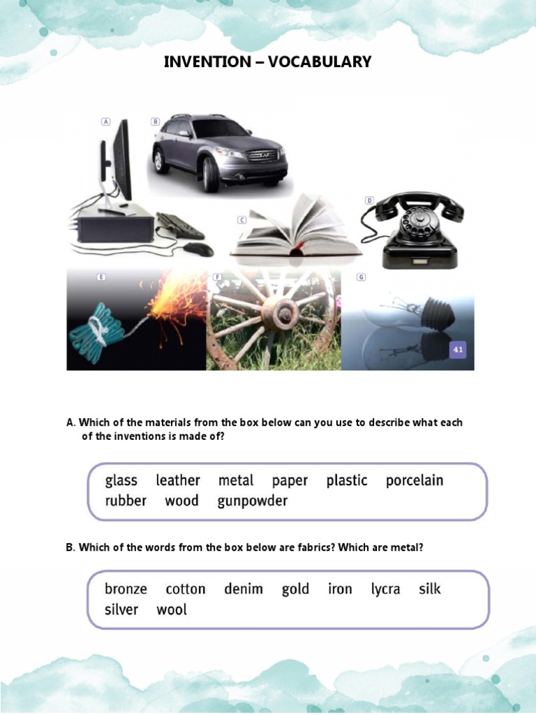 Invention - Vocabulary | PDF