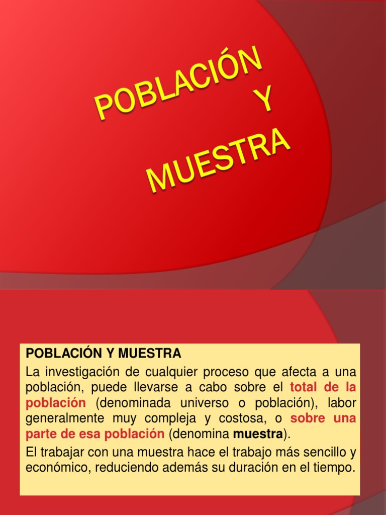 Poblacion y Muestra-5 | Descargar gratis PDF | Muestreo (Estadísticas ...