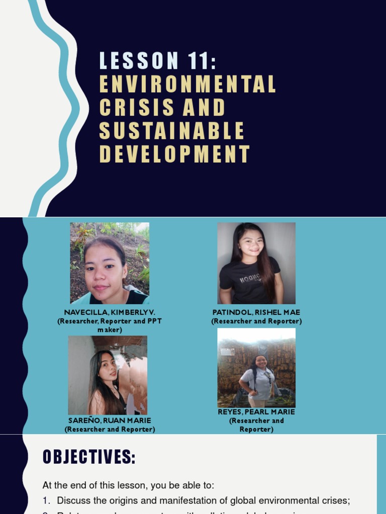 Lesson 11:: Environmental Crisis and Sustainable Development | PDF ...