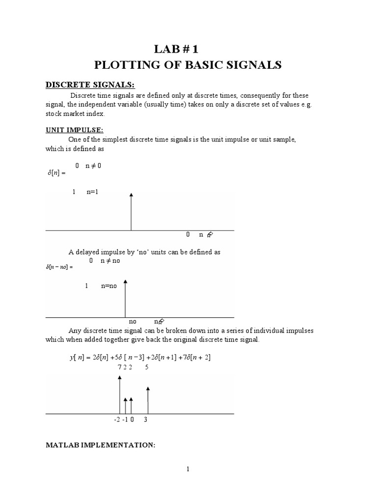 MATLAB Signal Plotting Guide | PDF | Trigonometric Functions | Discrete ...