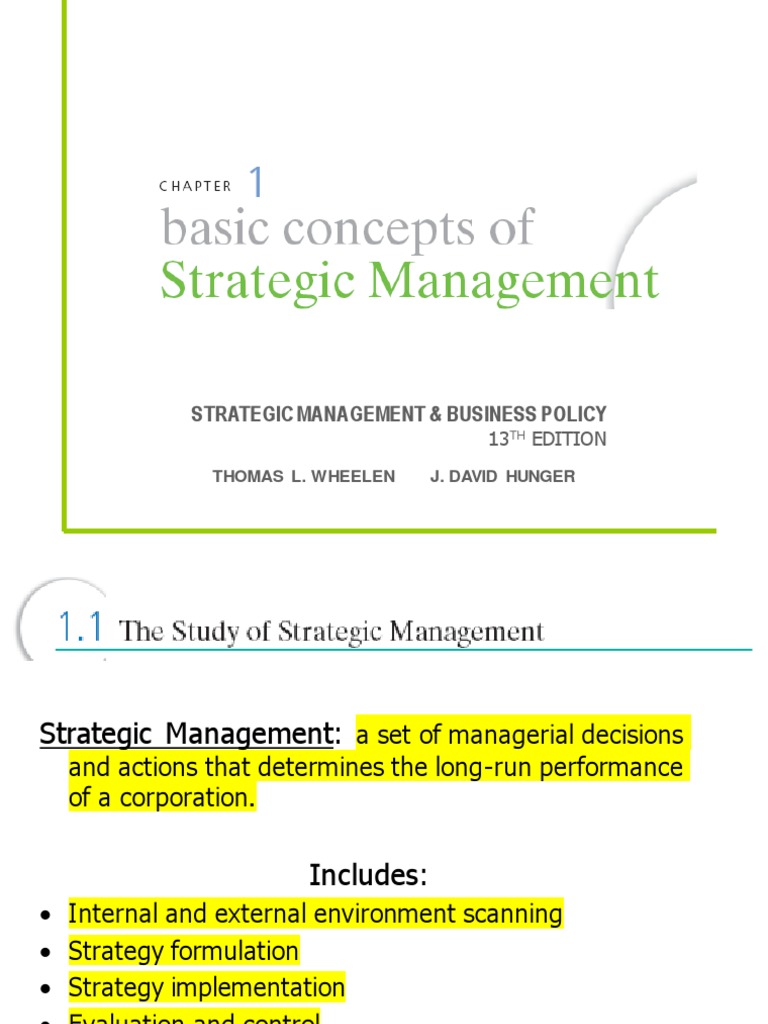 Strategic Management Chapter 1 | PDF | Strategic Management | Strategic ... Strategic Management Chapter 1 | PDF | Strategic Management | Strategic ...