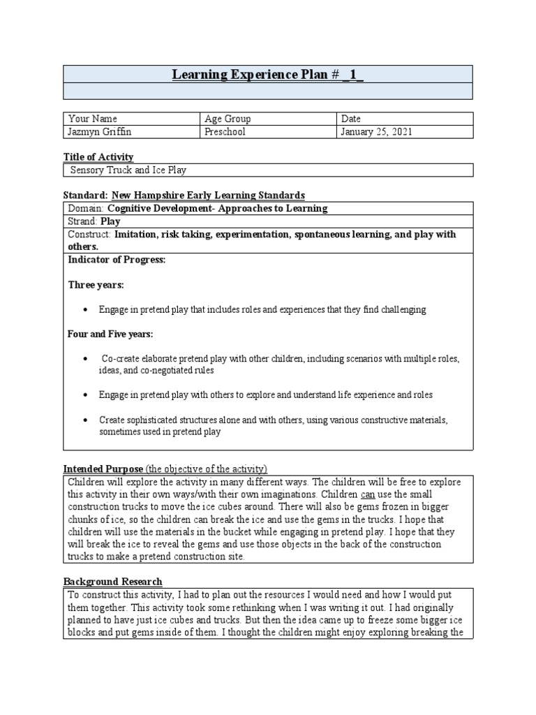 Learning Experience Plans | Download Free PDF | Senses | Perception