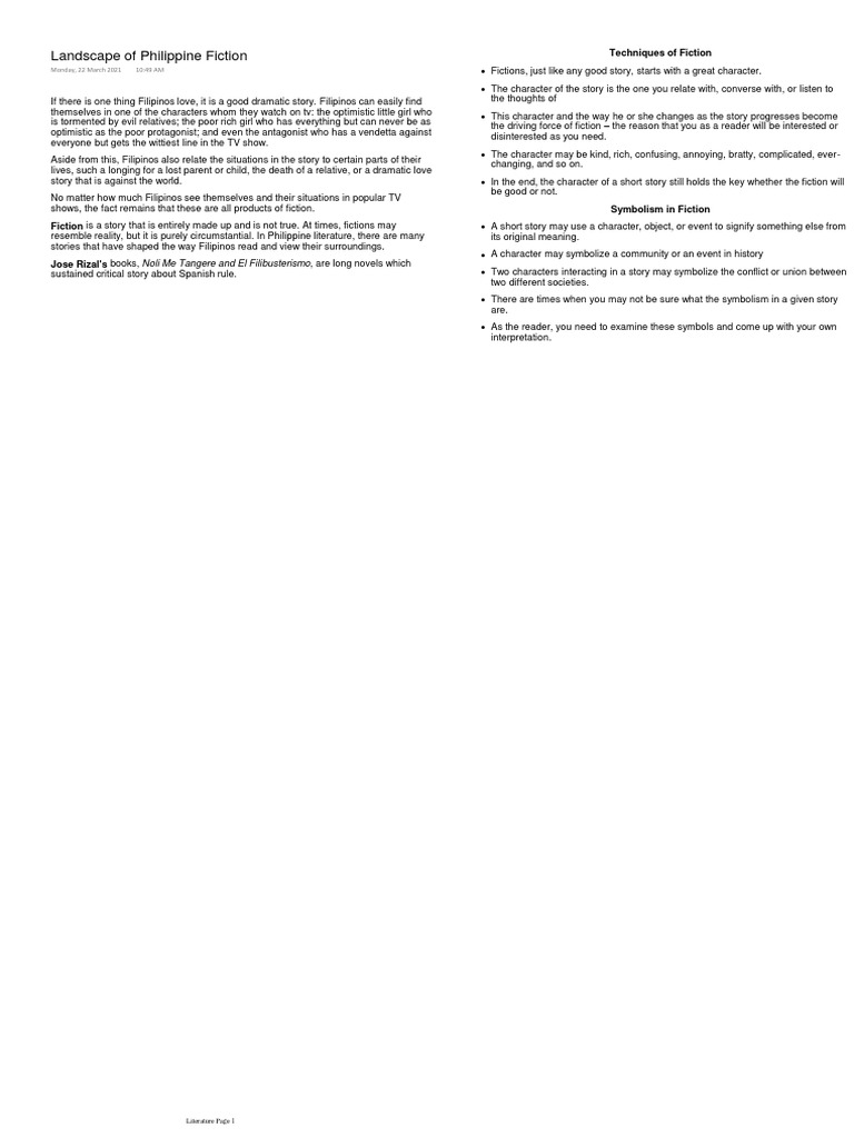 Literature Prefinals Reviewer | PDF