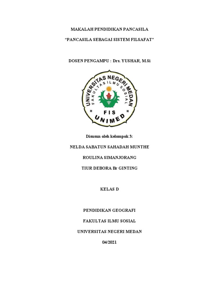 Makalah Pendidikan Pancasila Kel 3 | PDF | Ilmu Sosial | Sains & Matematika