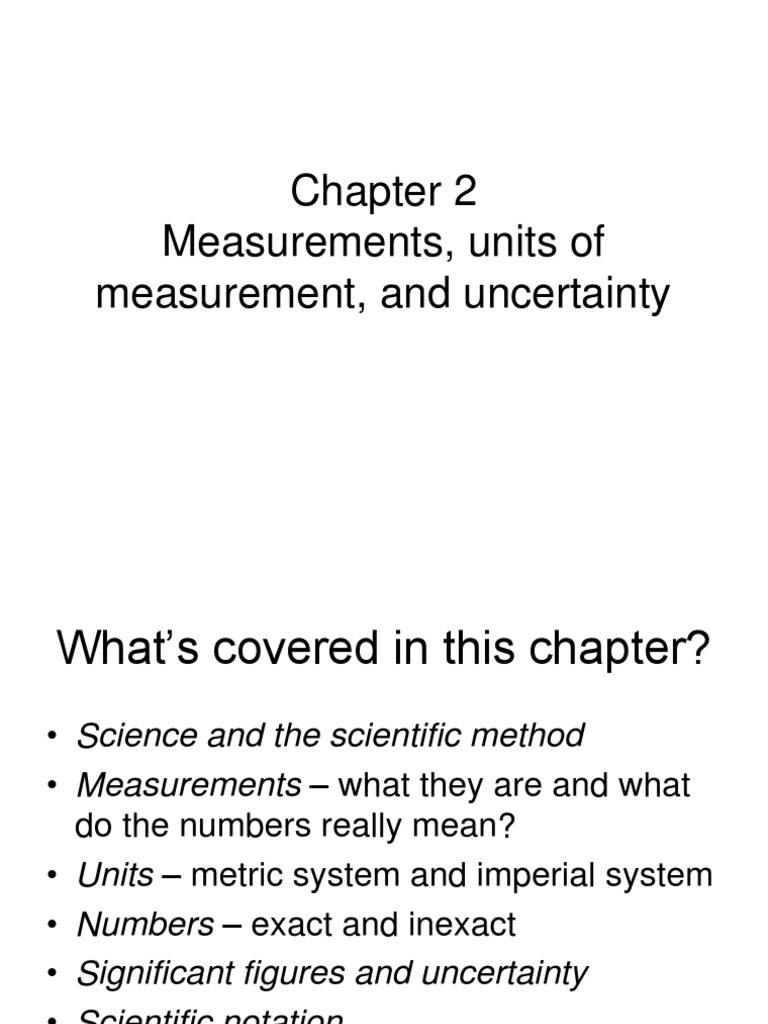 Chapter 2 Measurement | PDF | Significant Figures | Temperature