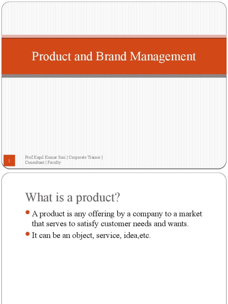 A Comprehensive Overview of Product and Brand Management Concepts | PDF ...