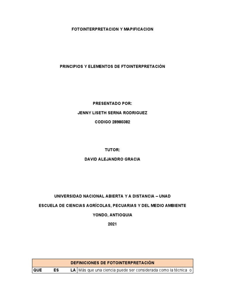 JENNY SERNA Colaborativo Fotointerpretacion Mapificacion | PDF ...