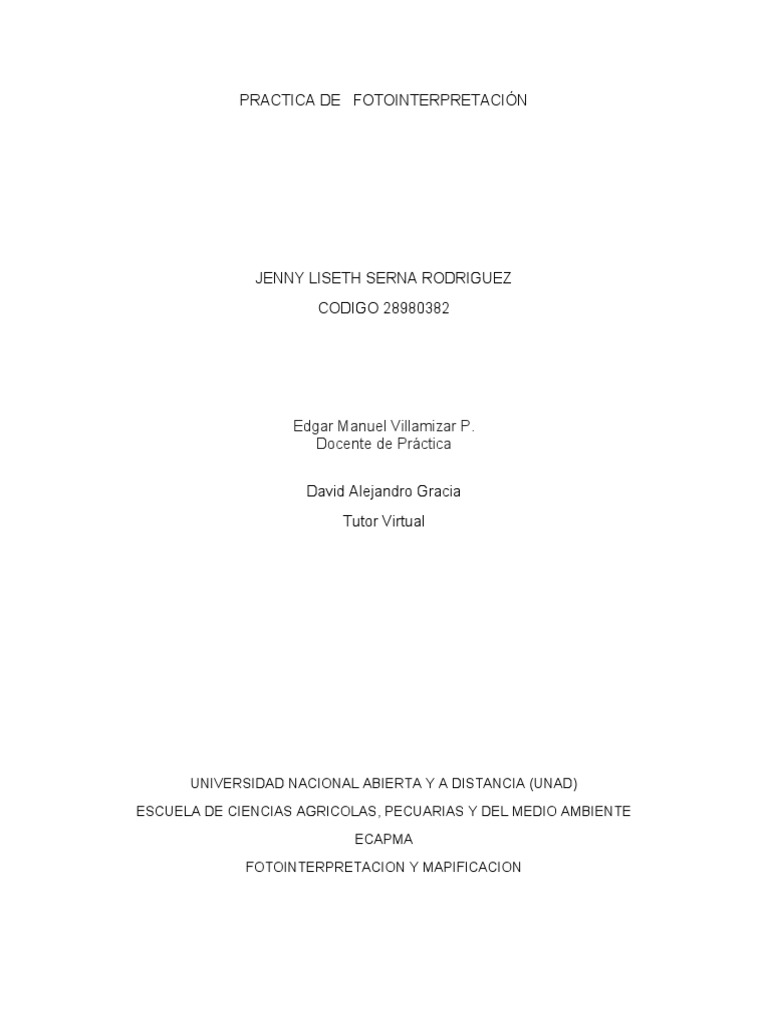 Practica de Fotointerpretación | PDF | Science | Ciencia y Tecnología
