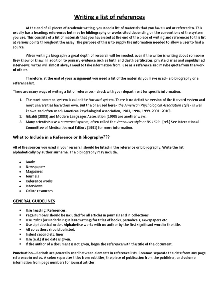 How To Write A Reference | PDF | Publishing | Comma