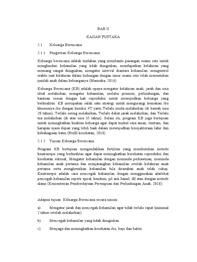 BAB II KB Suntik 3 Bulan | PDF