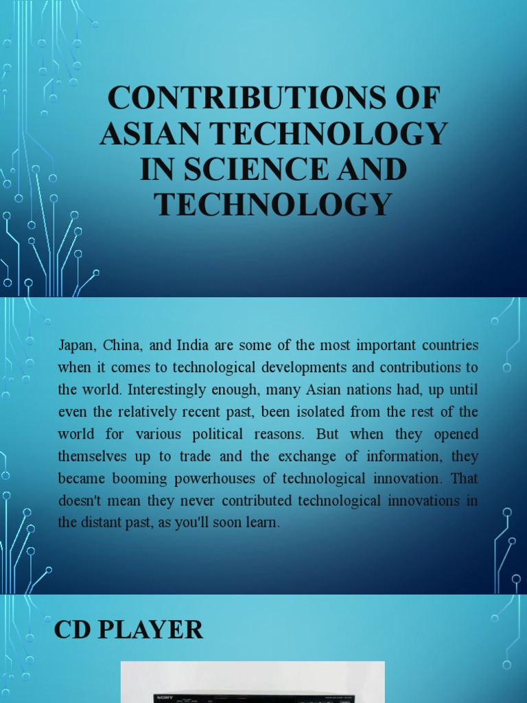 Contributions of Asian Technology in Science and Technology | PDF ...