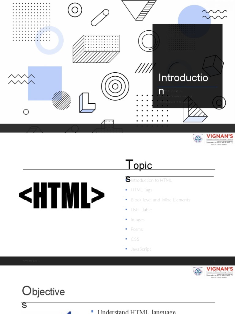 Unit 1 - WT | PDF | Html Element | Html