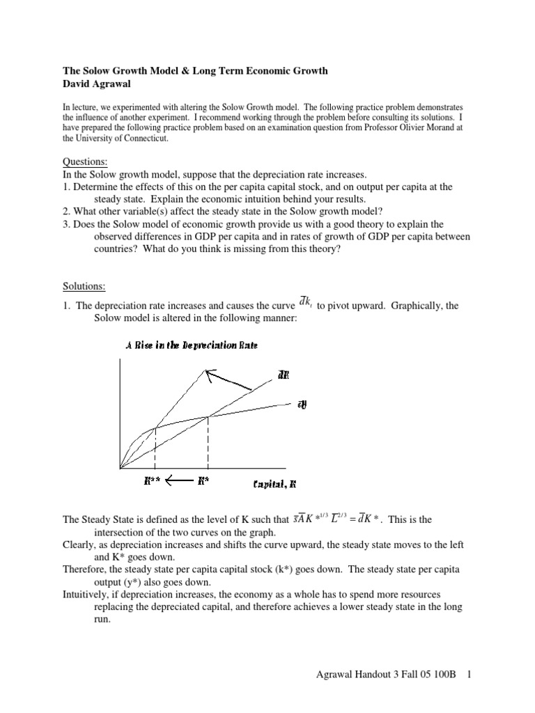 The Solow Growth Model | PDF | Economic Growth | Macroeconomics