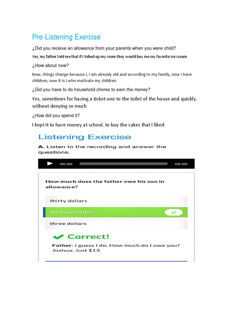 Listening Exercise | PDF