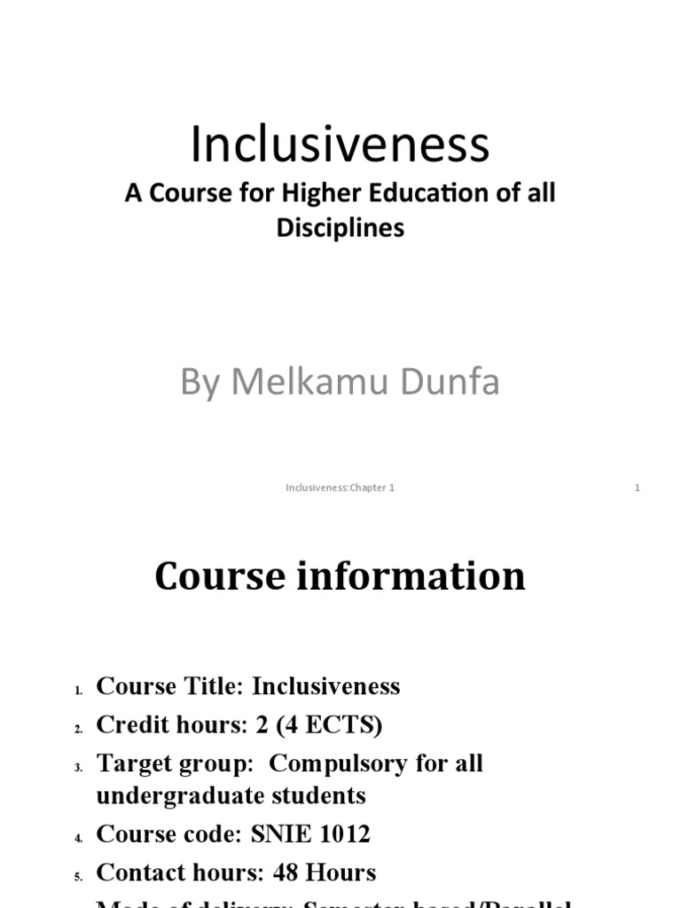 Presentation On Inclusiveness Chapter 1 | PDF | Intellectual Disability ... Presentation On Inclusiveness Chapter 1 | PDF | Intellectual Disability ...