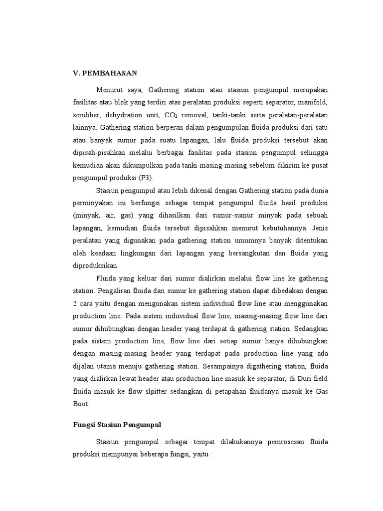 Laporan Gathering Station | PDF