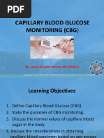 LESSON 4.11 Capillary Blood Glucose Test (CBG) | PDF | Prediabetes ...