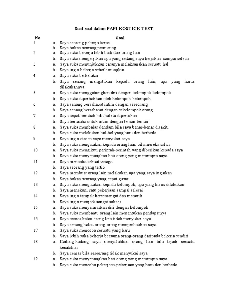 Papi Kostick Testpdf | PDF