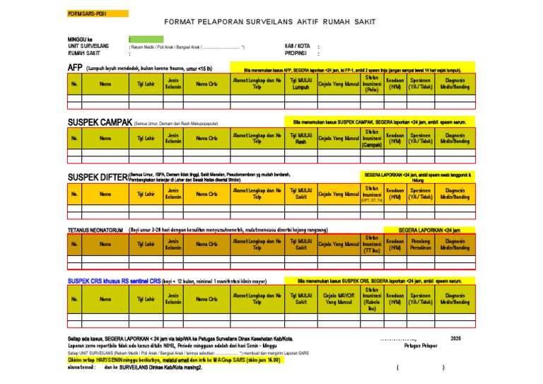 Form Sars-Pd3i 2020 | PDF