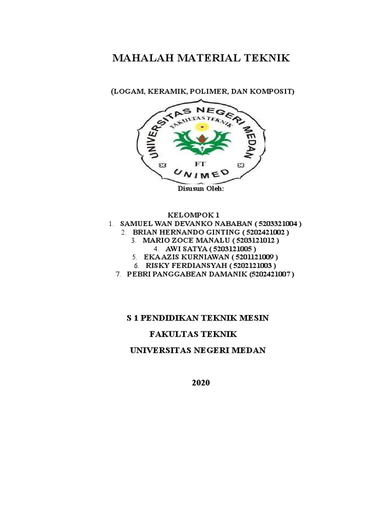 Makalah Material Teknik Kelompok 1 | PDF