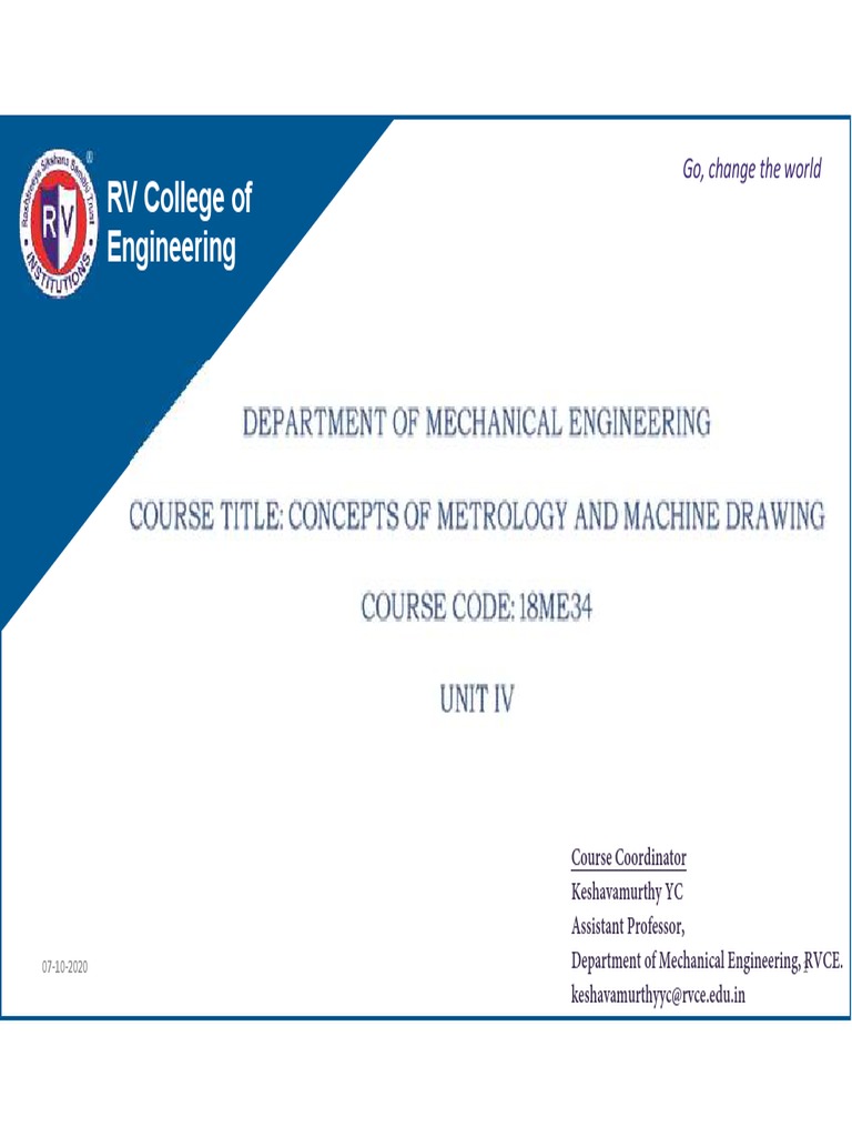 UNIT 4 Machine Drawing Fundamentals-I | PDF | Computer Aided Design ...