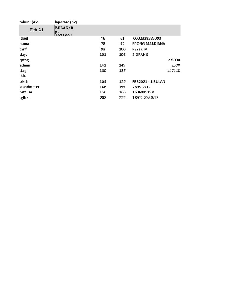 Print Struk PLN Dan BPJS | PDF