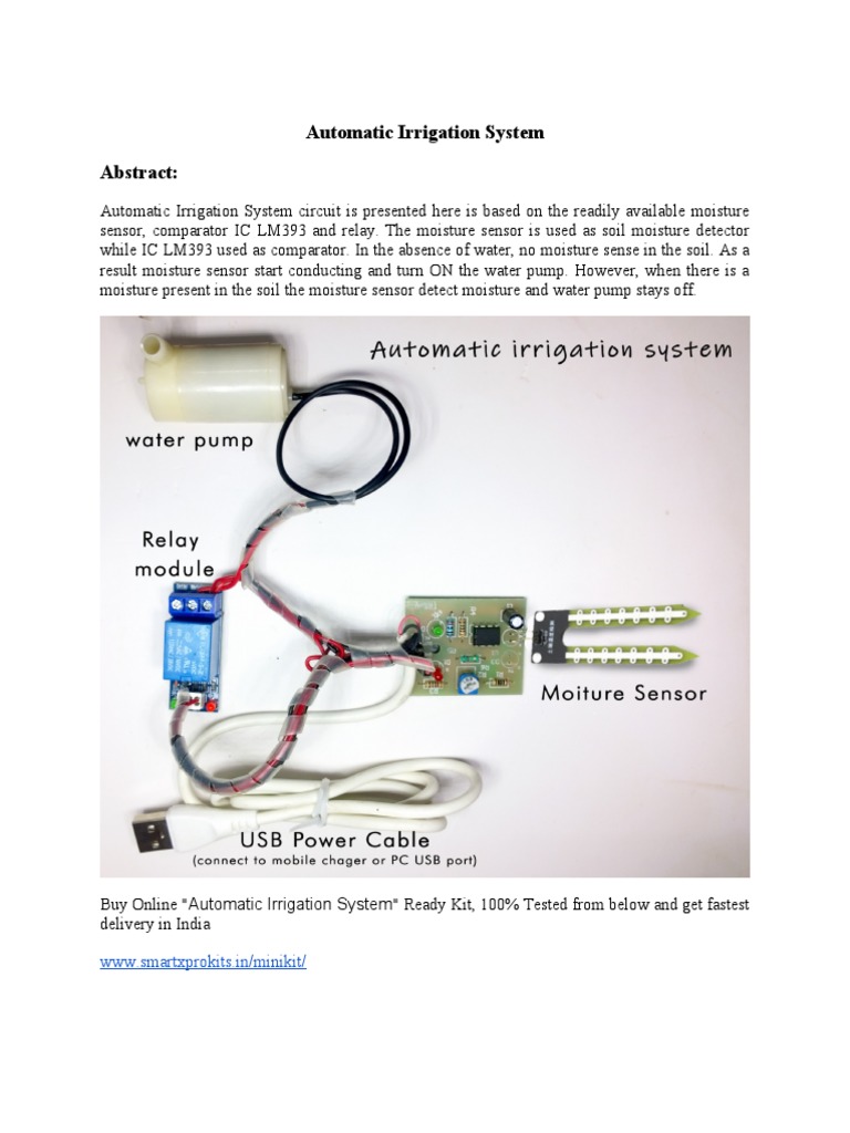 Automatic Irrigation System | PDF | Printed Circuit Board | Sensor