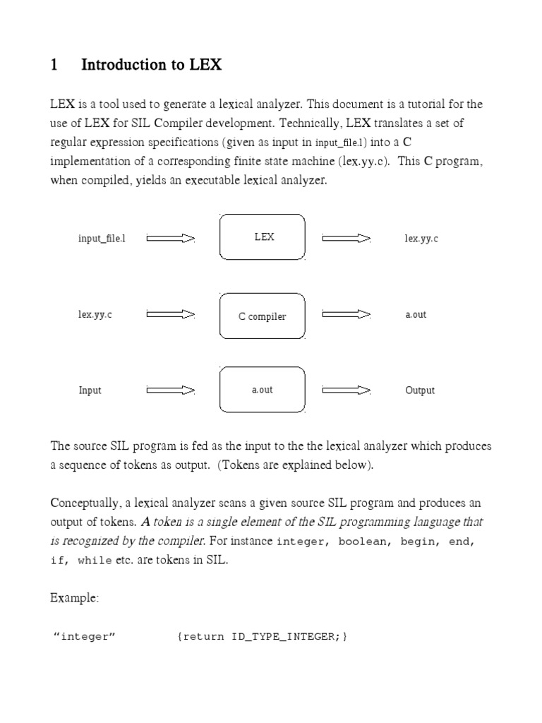 1 Introduction To LEX: Input - File.l | PDF | Parsing | Computer Engineering