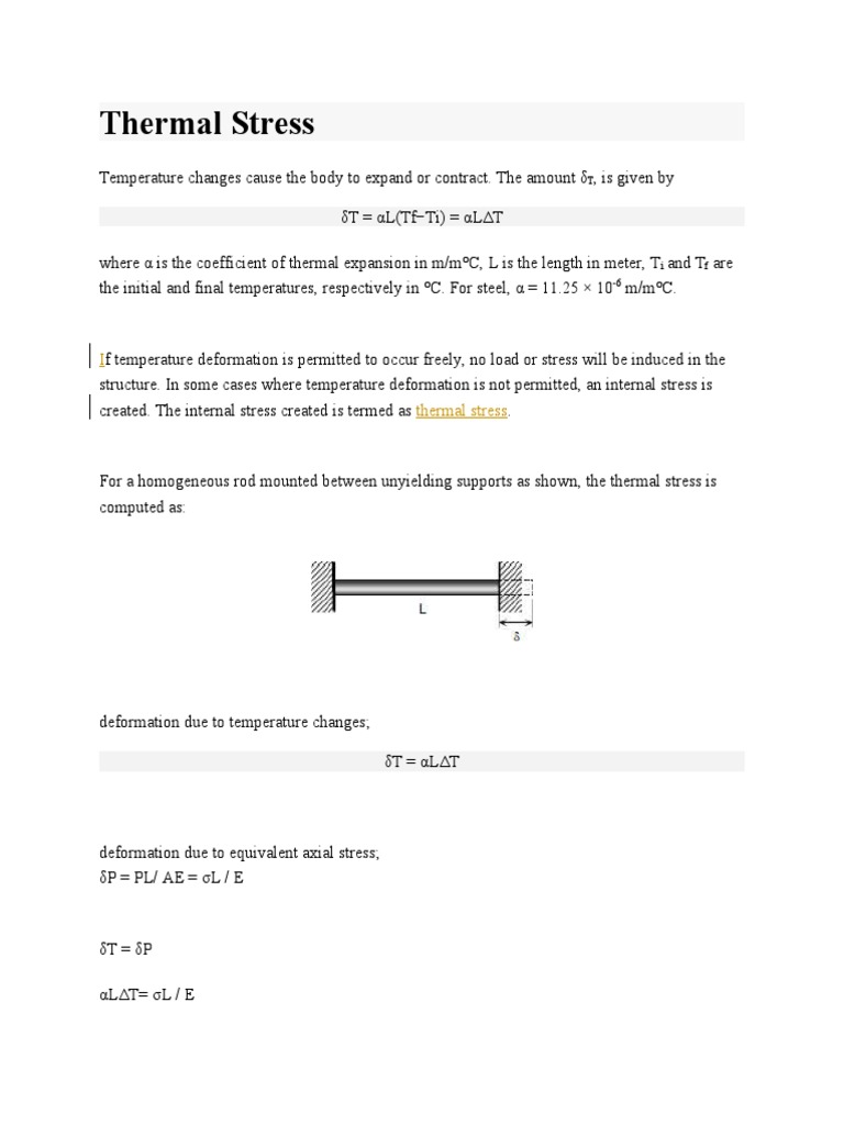 Thermal Stress and Deformation Solutions | PDF | Teaching Methods ...