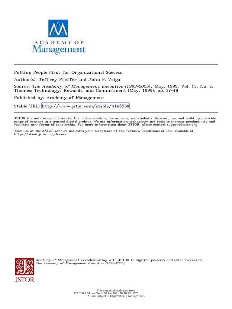 Putting People First For Organisational Success | PDF | Apple Inc ...