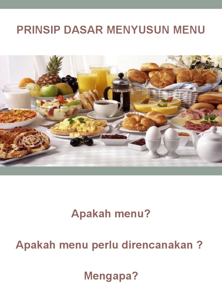 Teknik Menyusun Menu | PDF