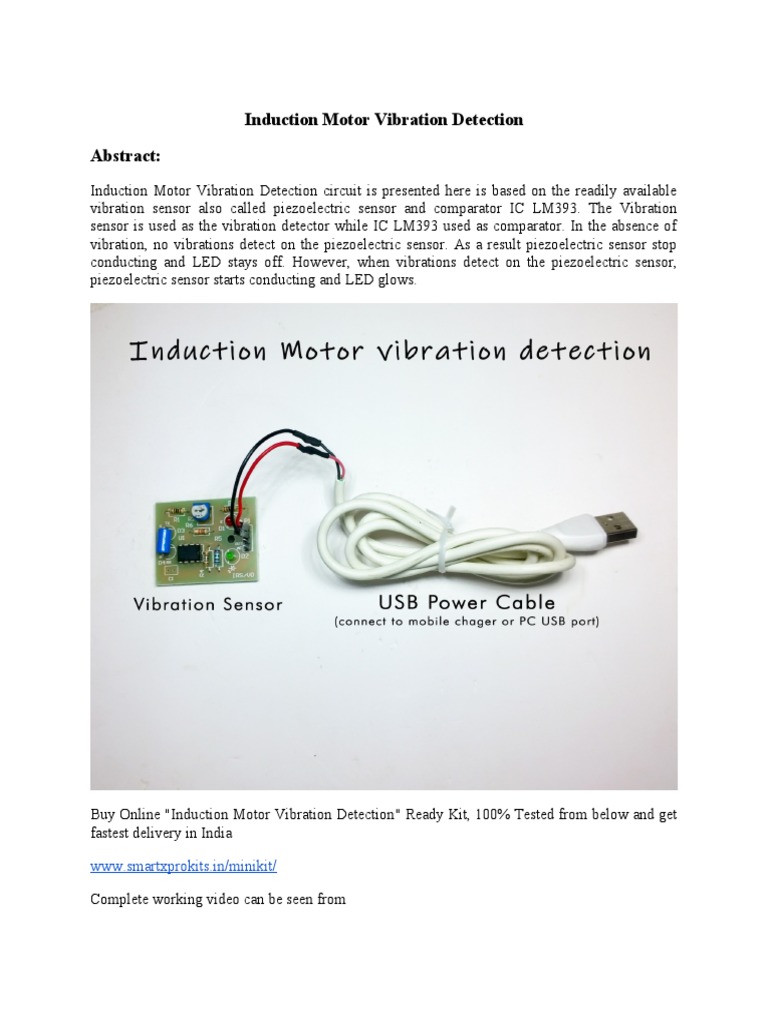 Induction Motor Vibration Detection | PDF | Printed Circuit Board | Sensor