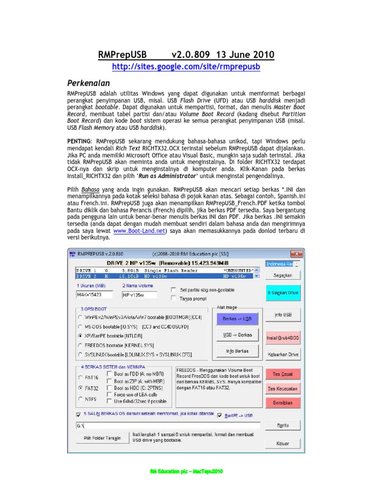 RMPrepUSB Indonesia Resmi | PDF