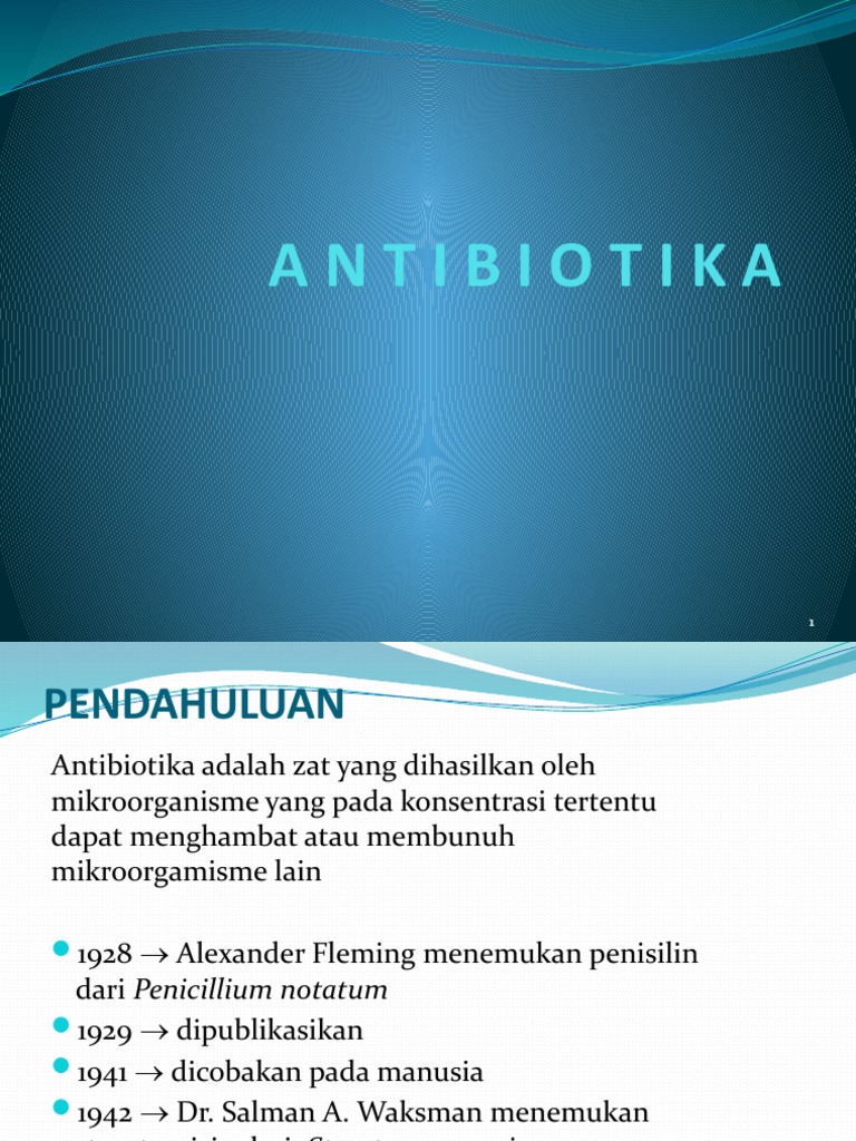 Antibiotika KFA I | PDF