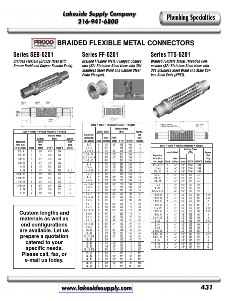 PROCO Flexible Joints | PDF | Pipe (Fluid Conveyance) | Materials