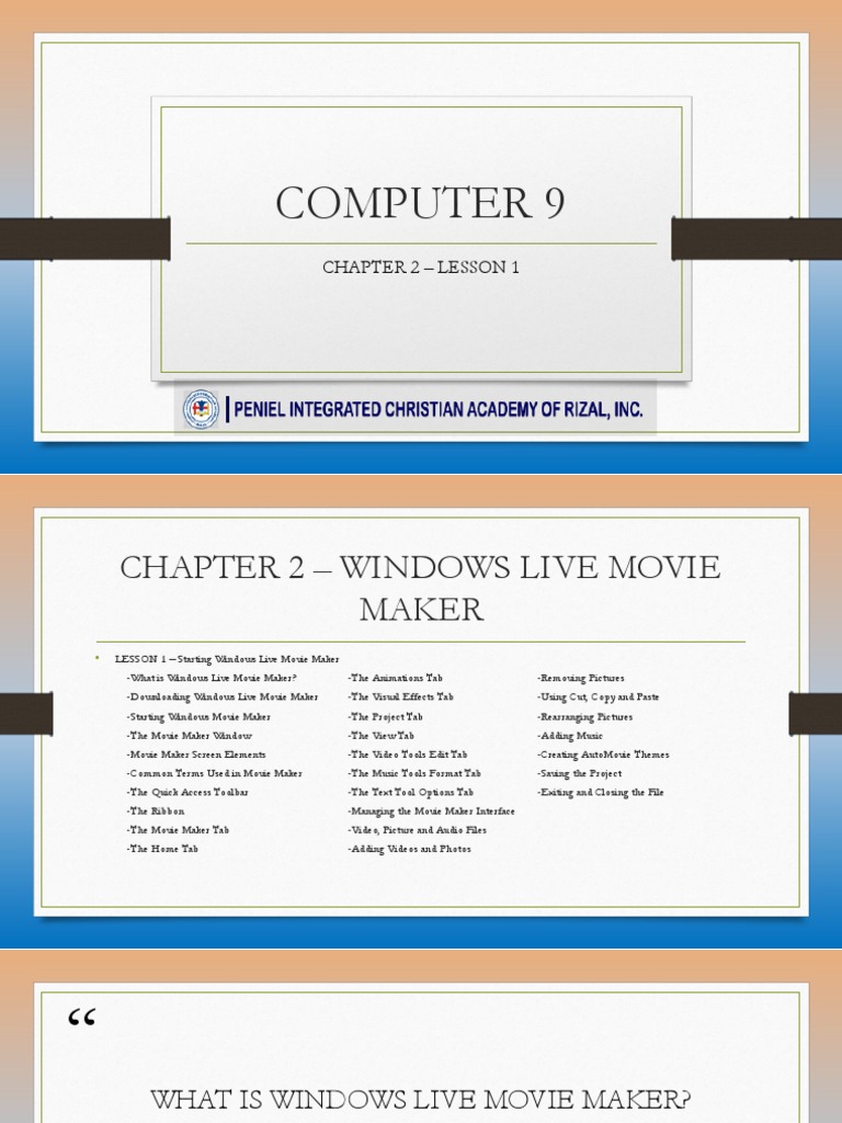 Computer 9: Chapter 2 - Lesson 1 | PDF | Video | Software