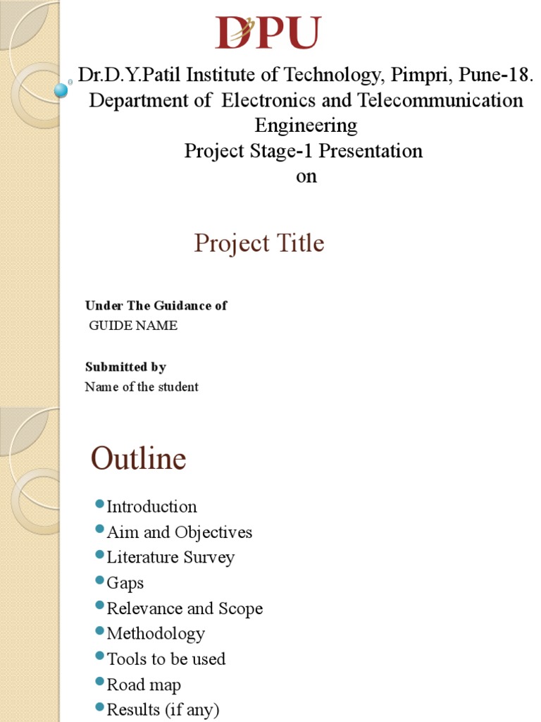 Format For Project Stage - I | PDF | Computers
