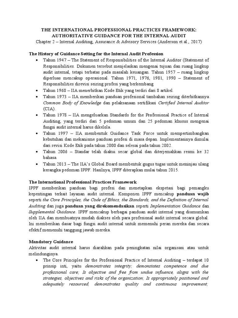 The International Professional Practices Framework Authoritative ...