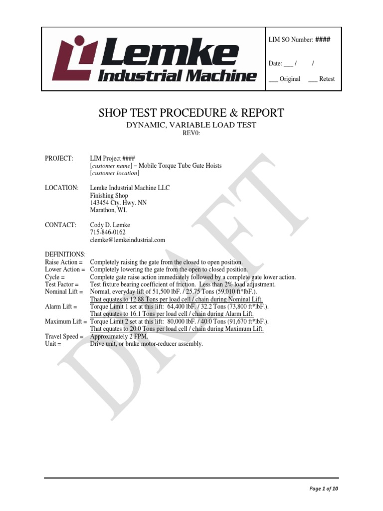 Mobile Hoist Load Test Procedure | PDF | Elevator | Machines
