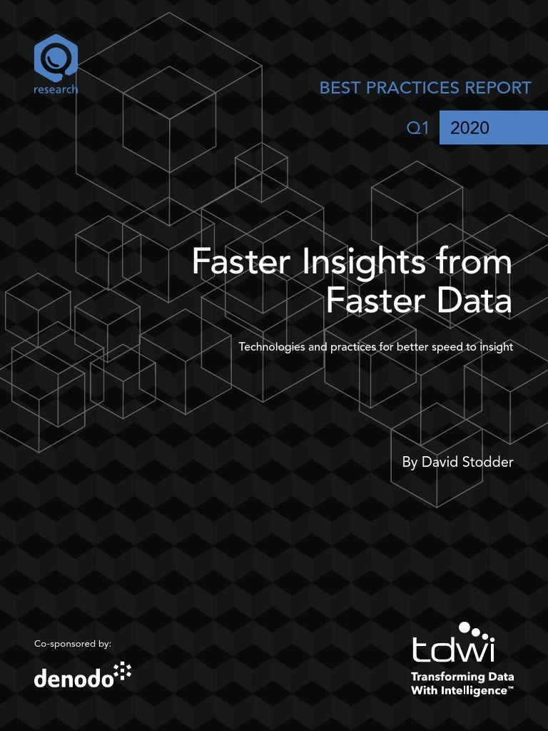 Faster Insights From Faster Data Best Practices Report Q1 Pdf Agile Software Development