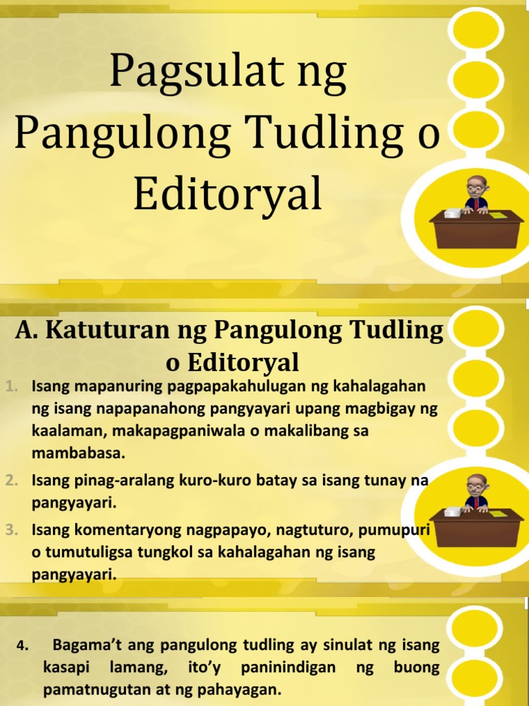 Pagsulat NG Pangulong Tudling Oeditoryal (Autosaved) | PDF