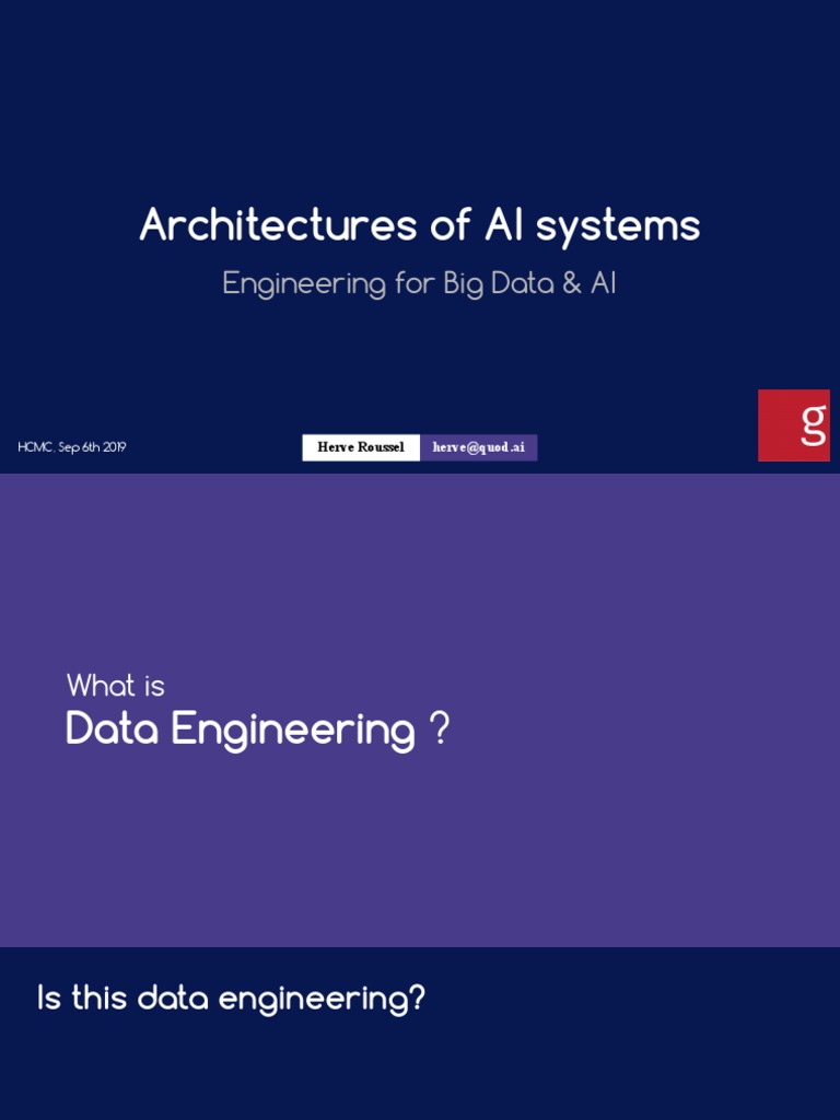 Architecture of AI Systems - Engineering For Big Data and AI (Grokking ...